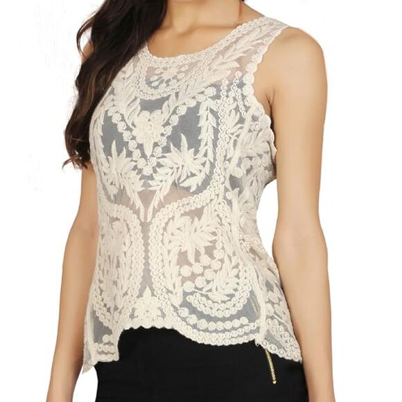 Pins & Needles | Tops | Pins And Needles Tank Top Women L Cream White ...